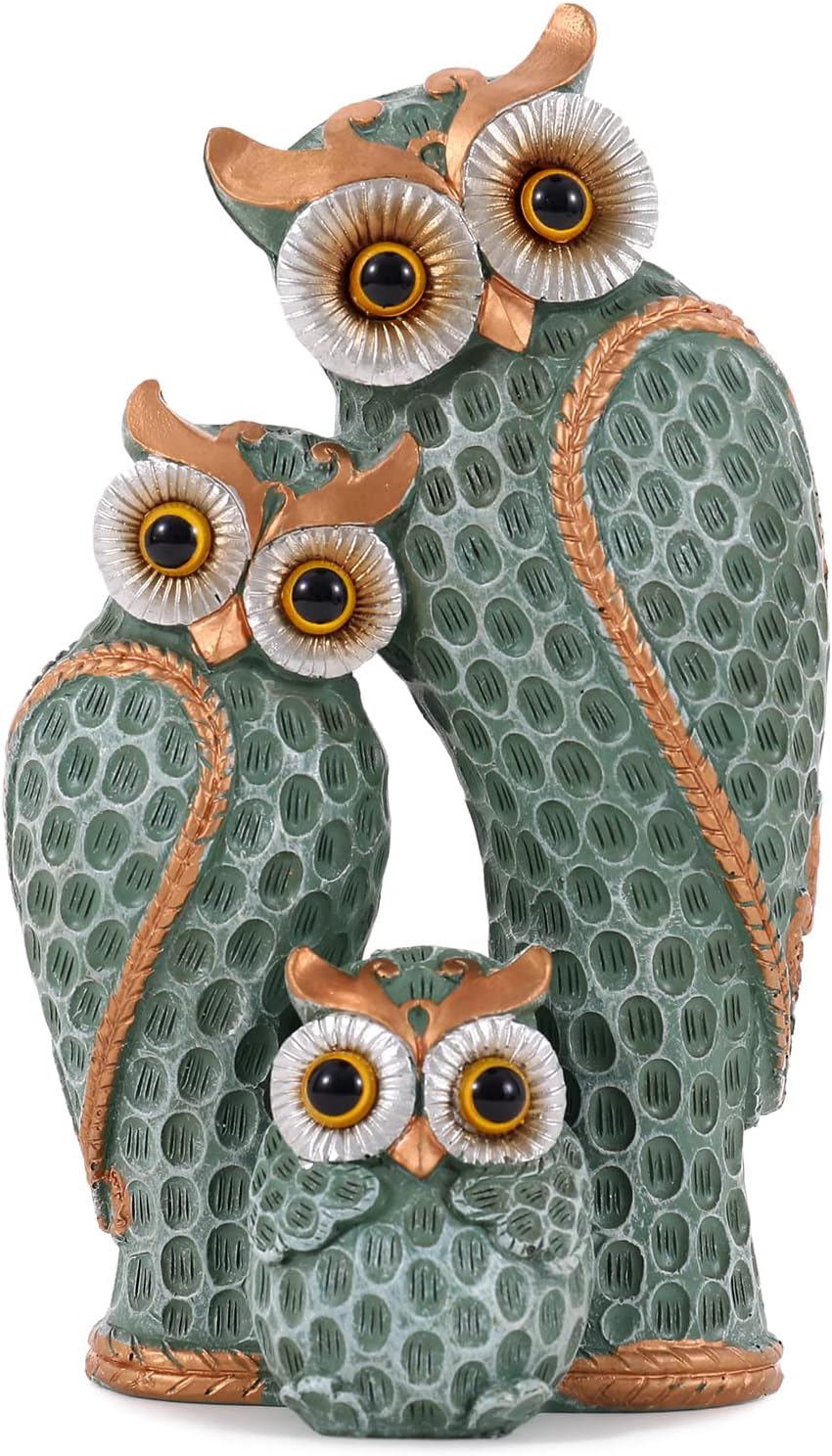 Amazon.com: WOMHOPE® Set of 3 pcs - Small Wise Owls Figurine House ...