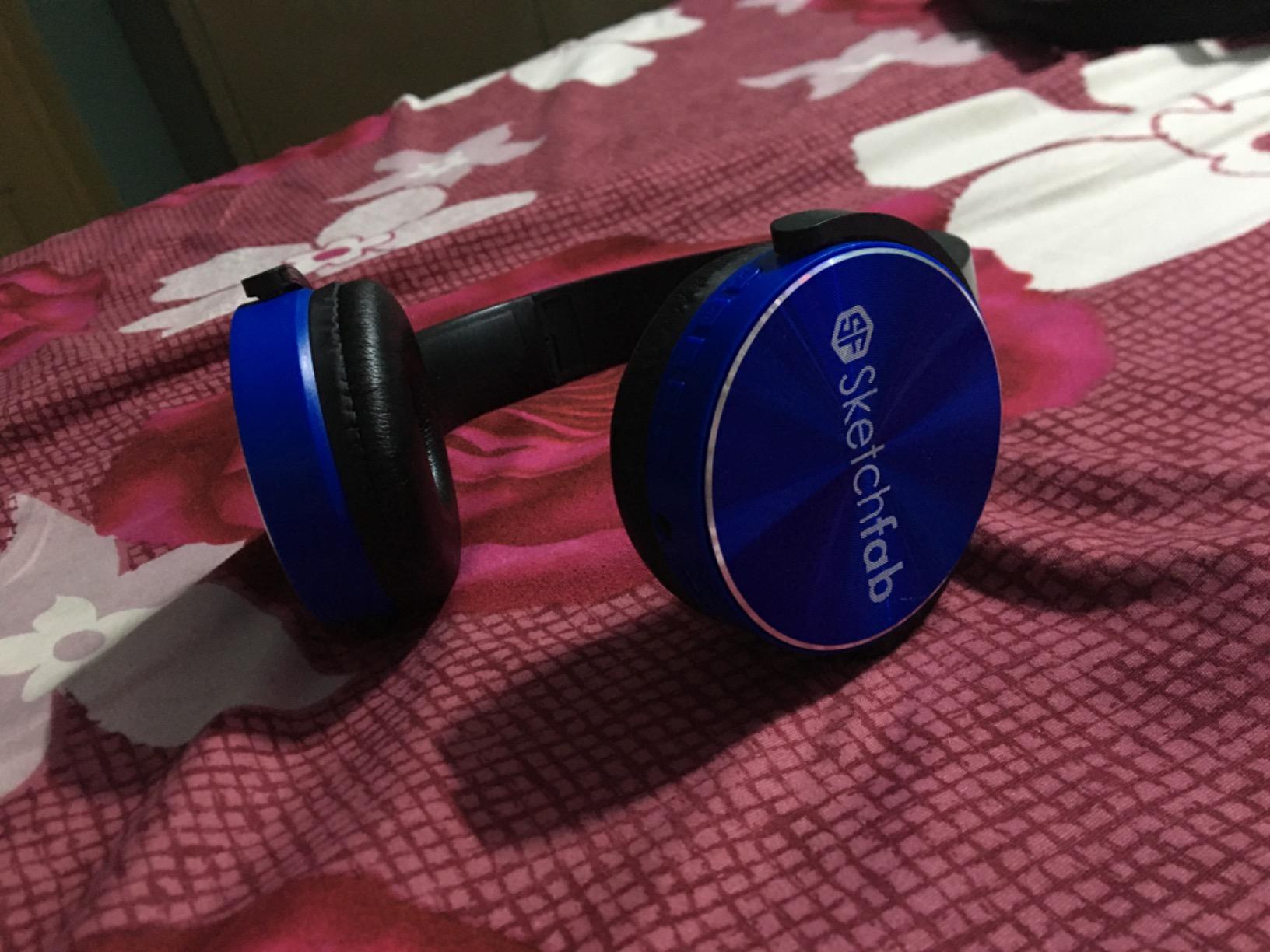 Sketchfab SK-249 Bluetooth Wireless Over Ear Headphones with Mic (Blue ...