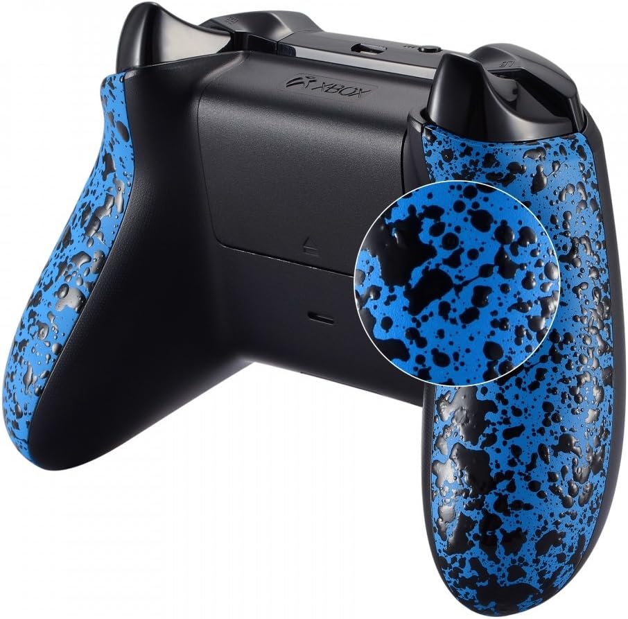 eXtremeRate Textured Blue Back Panels, Comfortable Non-Slip Side Rails ...