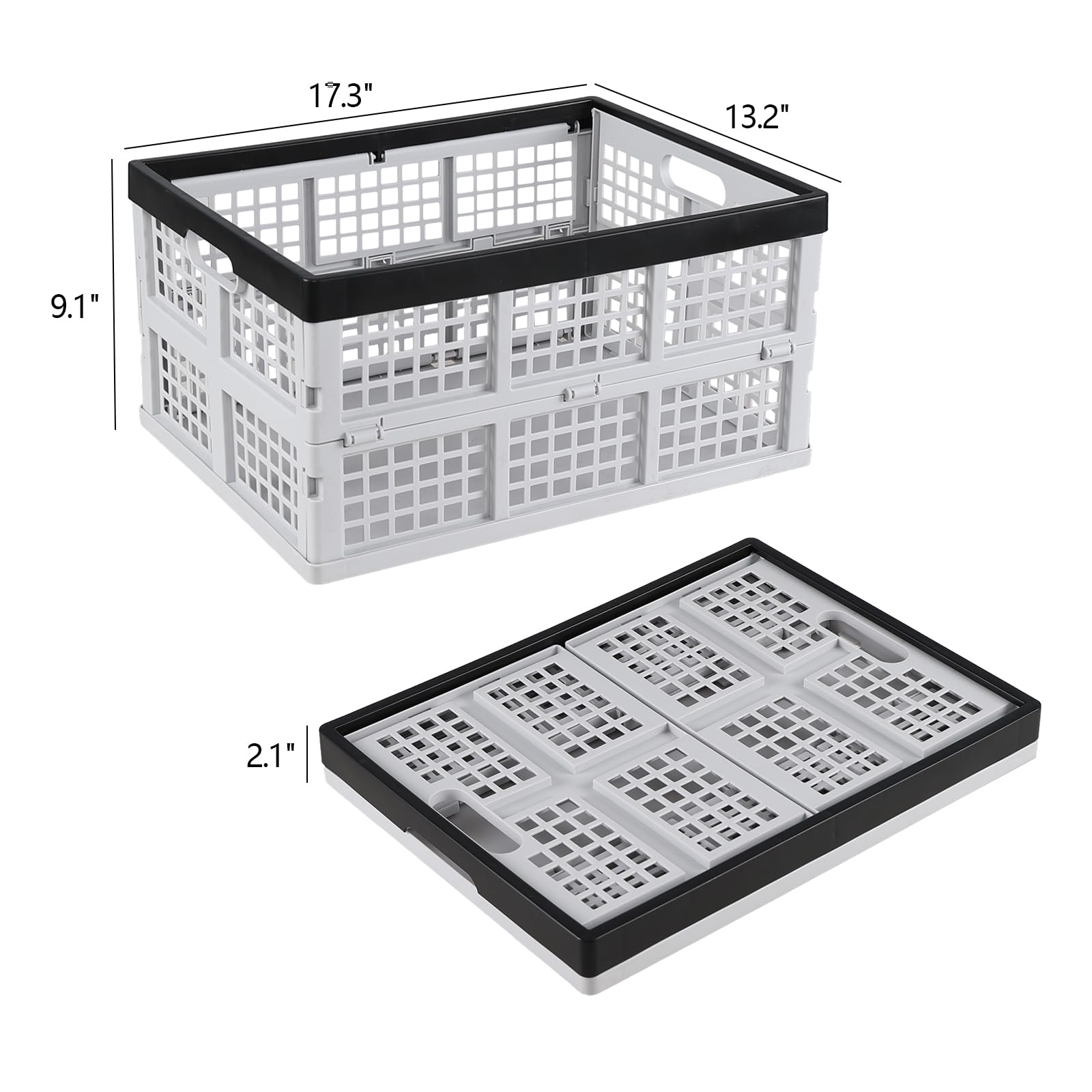 Snapklik.com : Tstorage 34 L Plastic Collapsible Storage Crate