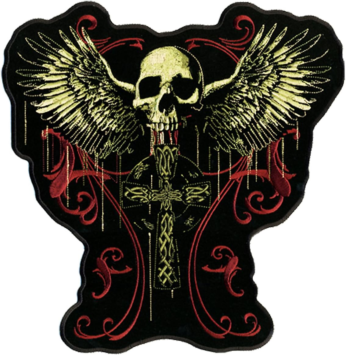 Amazon.com: Generic Harley Skull Bandana Biker Large Live to Ride Back Patch on Vest, Iron on ...