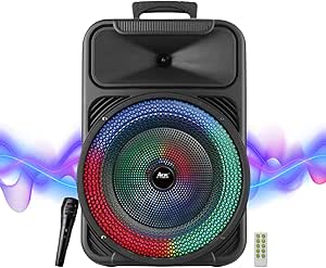 AEK CYBER S-11211 Bocina Bluetooth Grande 12 Pulgadas, Recargable Altavoces Speaker Control y ...