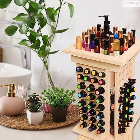 Amazon.com: Nisorpa Wooden Rotating Essential Oil Rack,Essential Oil ...