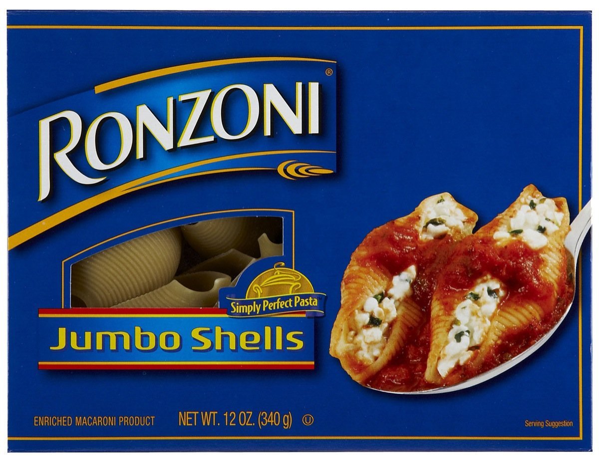 Amazon.com : Ronzoni Jumbo Shells, 12-Ounce Boxes (Pack of 12) : Orzo ...
