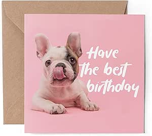 1 x Greeting Card - Happy Birthday Frenchie French Bulldog Dogs Puppy ...
