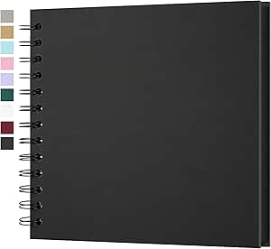 Amazon.com: Yopih 7 x 7 Inch DIY Scrapbook Photo Album Hardcover Kraft ...