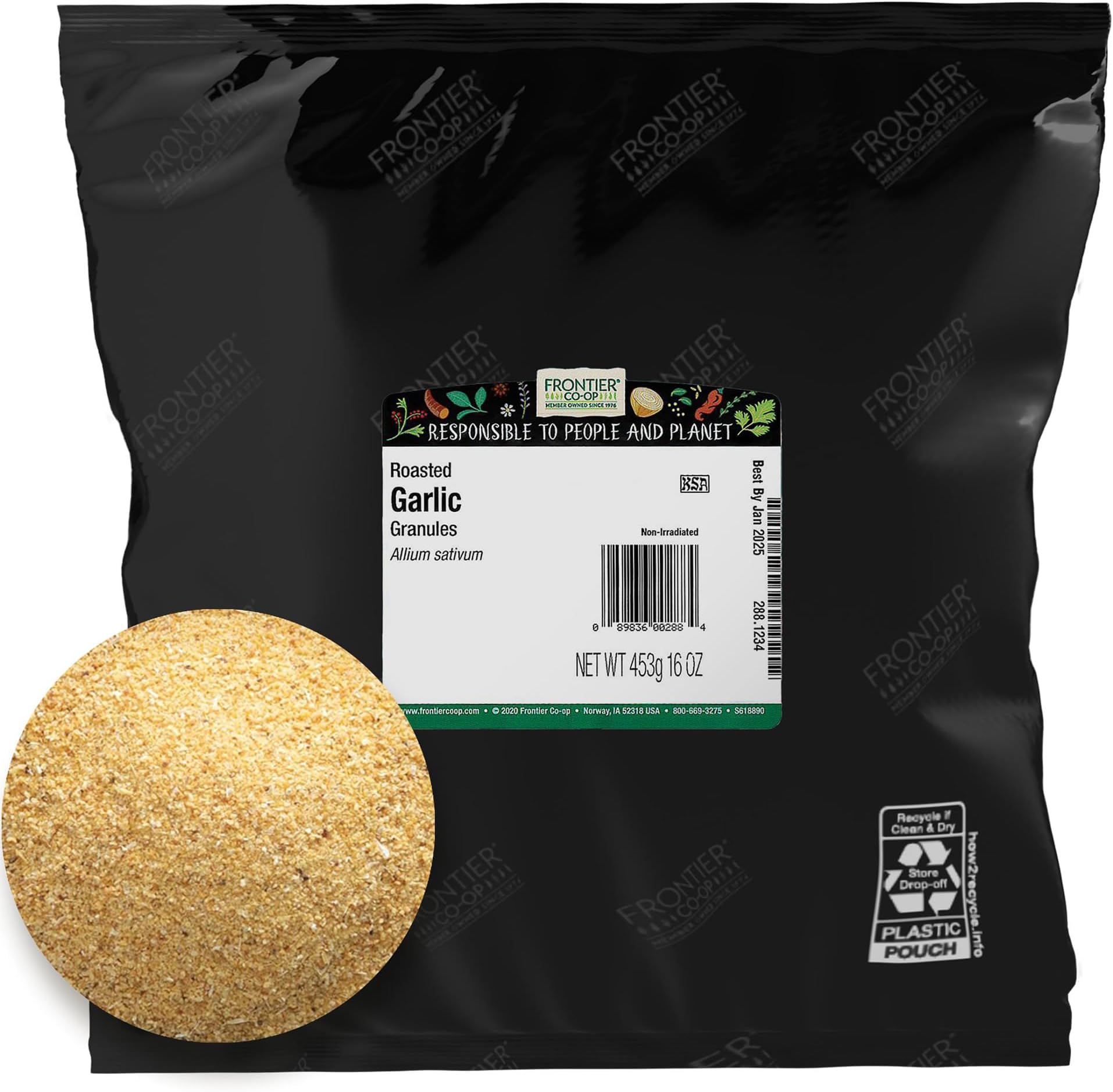 Amazon.com : Frontier Co-op Roasted Garlic Granules 1lb : Garlic Spices ...