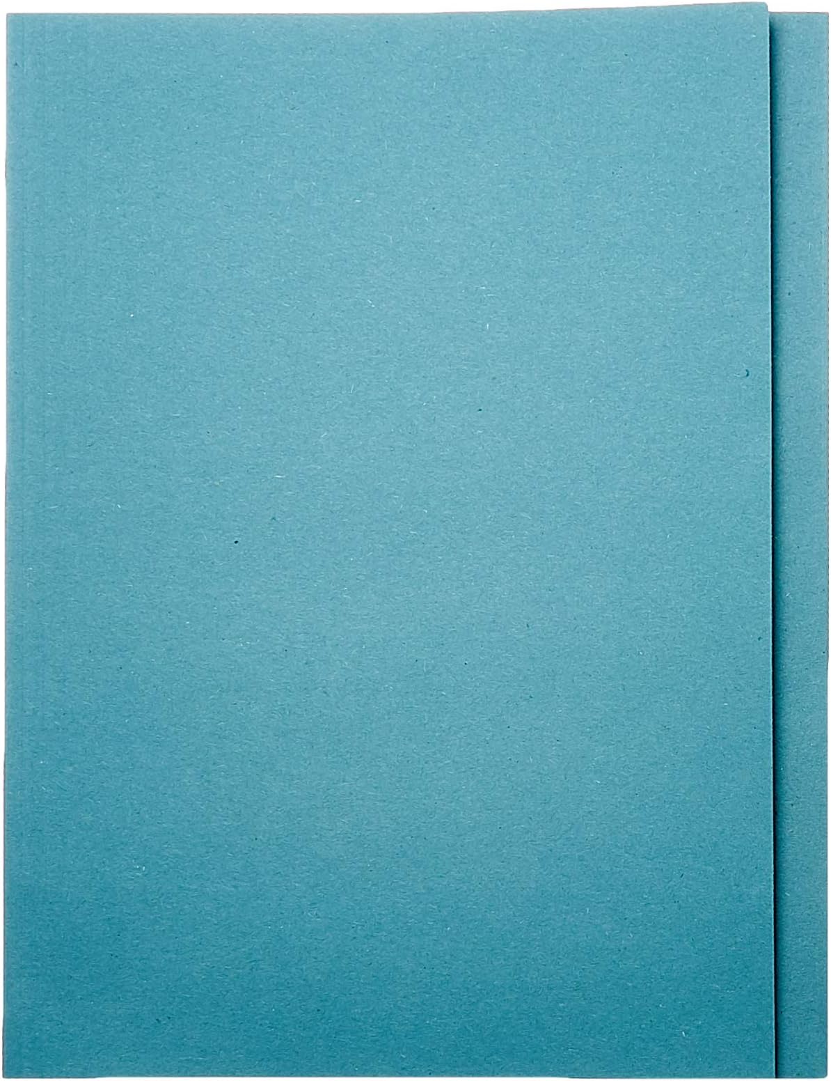 5 Star Office Square Cut Folder Recycled Pre-punched 250gsm A4 Blue ...