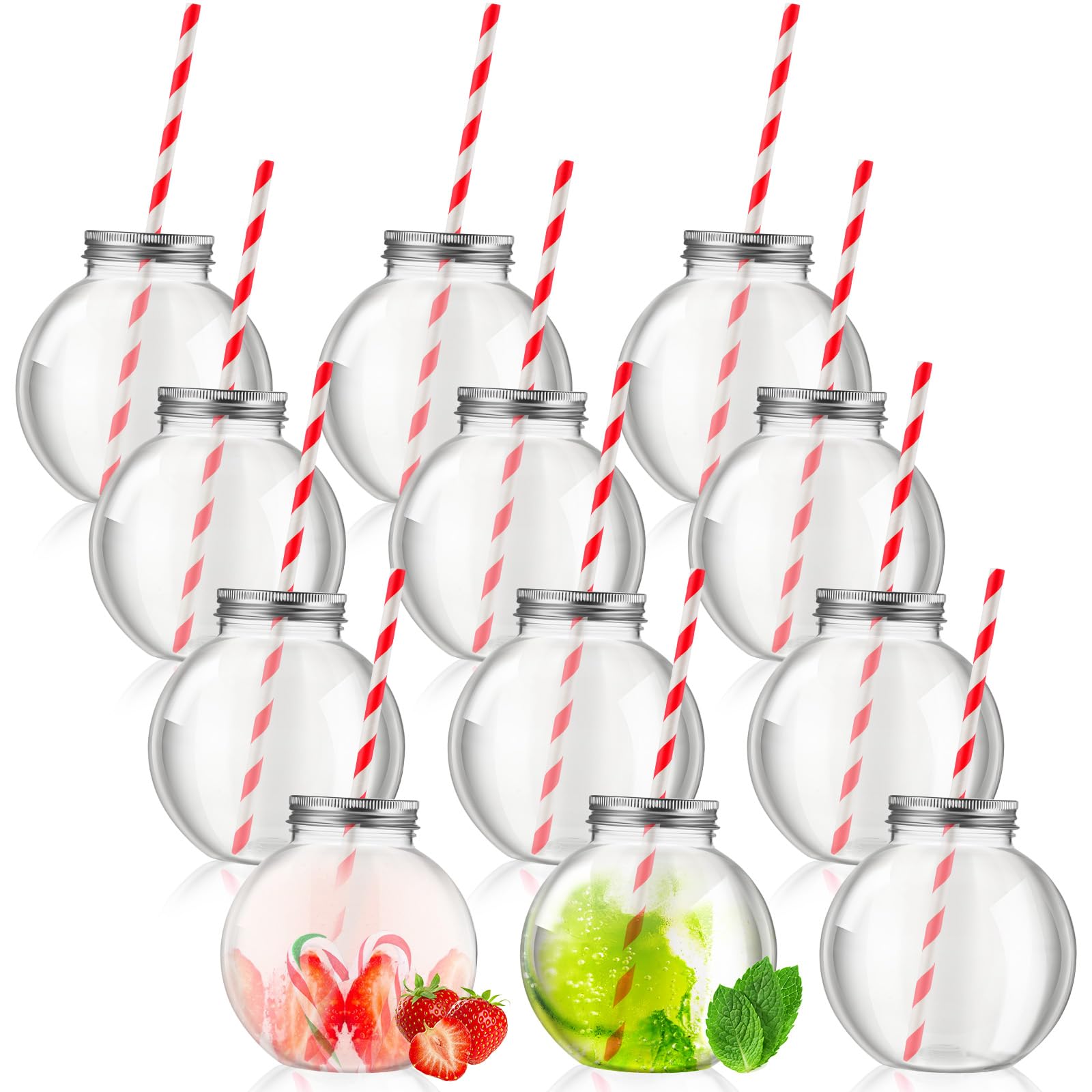 Amazon.com: Yaomiao 12 Packs 16 oz Plastic Fish Bowl Ornament Cups with ...