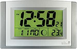 Amazon.com: Acctim Stratus Smartlite Wall Clock in Silver : Home & Kitchen