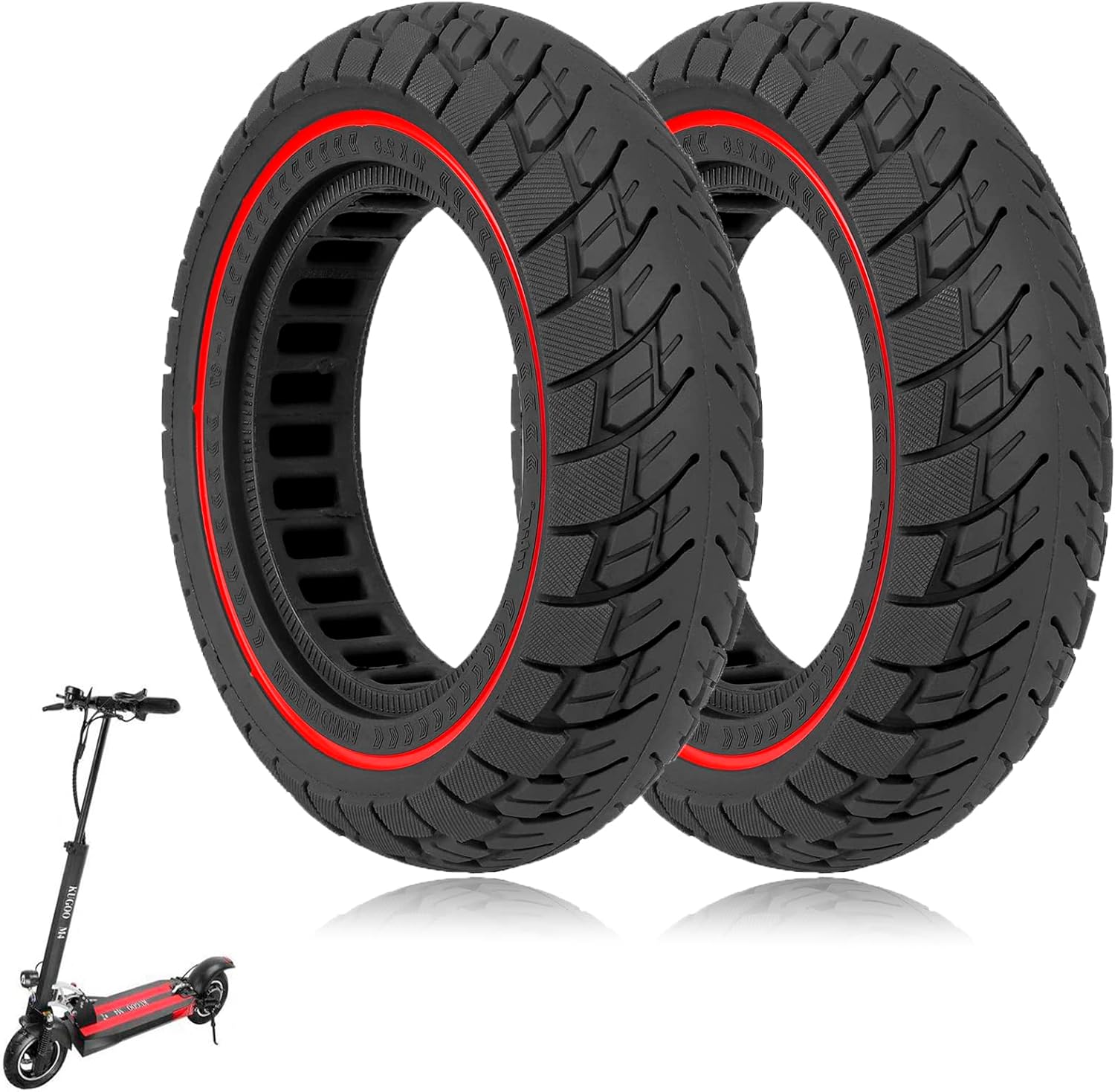 Amazon.com: RidTianTek 10x2.5 Solid Tires 10 Inch for Kugoo M4/M4 Pro ...