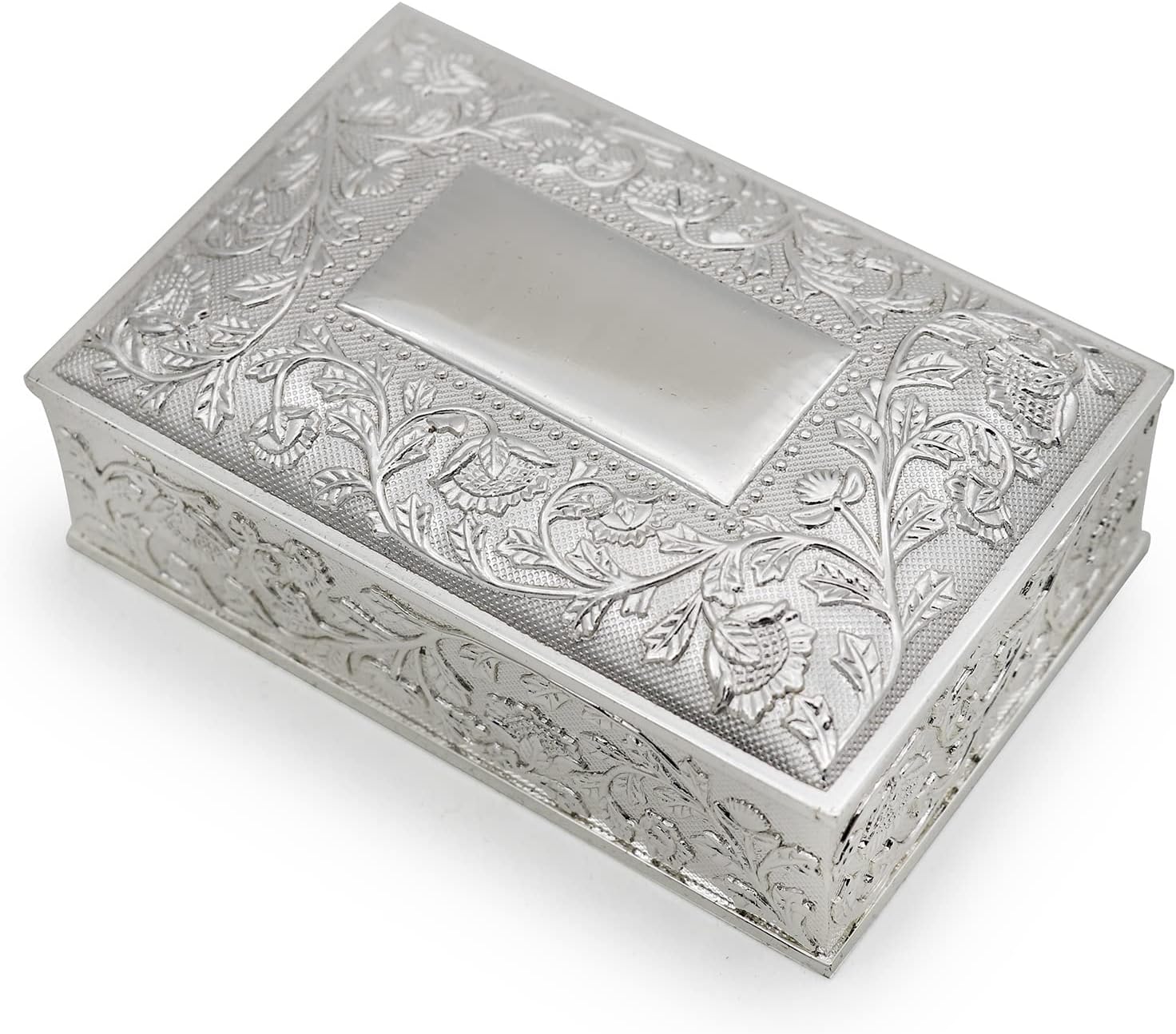 Amazon.com: Hsiwto Small Rectangle Vintage Metal Jewelry Box Trinket ...
