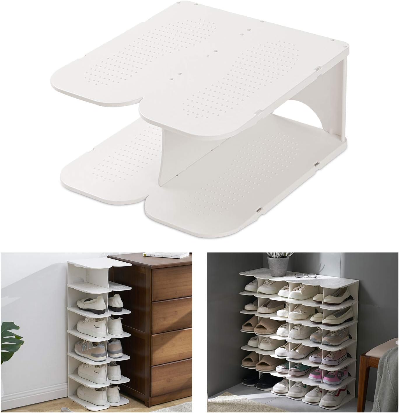 ACPOP Shoe Slots Organizer, Adjustable Shoe Rack,Better Stability Shoe ...
