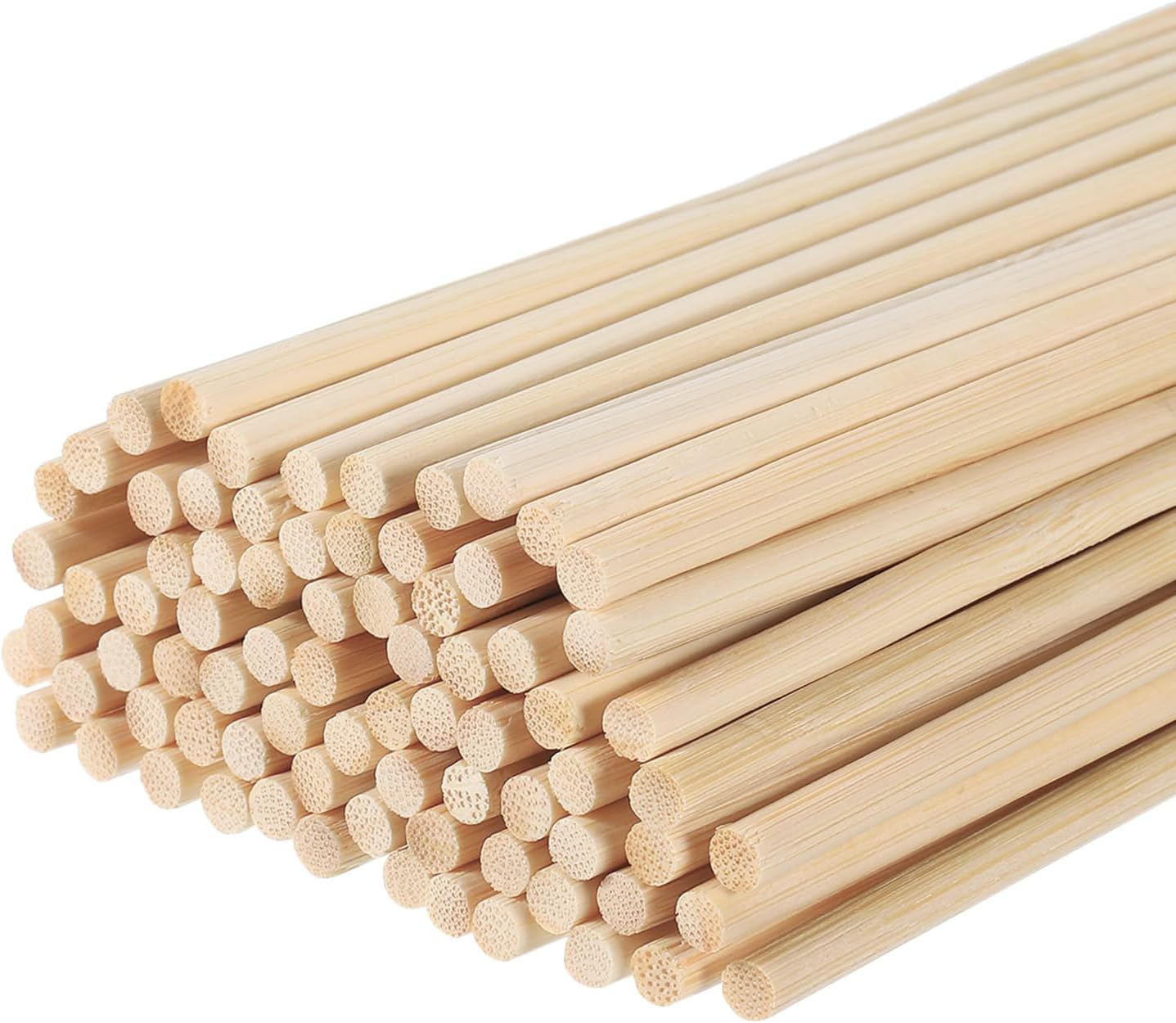 uxcell Wooden Dowel Rods,30cm/12 Round Dowel Rod Wood Sticks,4mm/0.16 ...