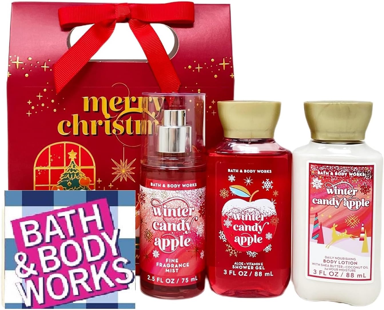 Amazon.com : Bath & Body Works Winter Candy Apple Mini Gift Box Set ...