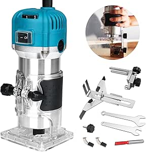 Palm Router Tool, 220V 800W 30000R/MIN Mini Wood Router, 1/4" Wood Trim ...