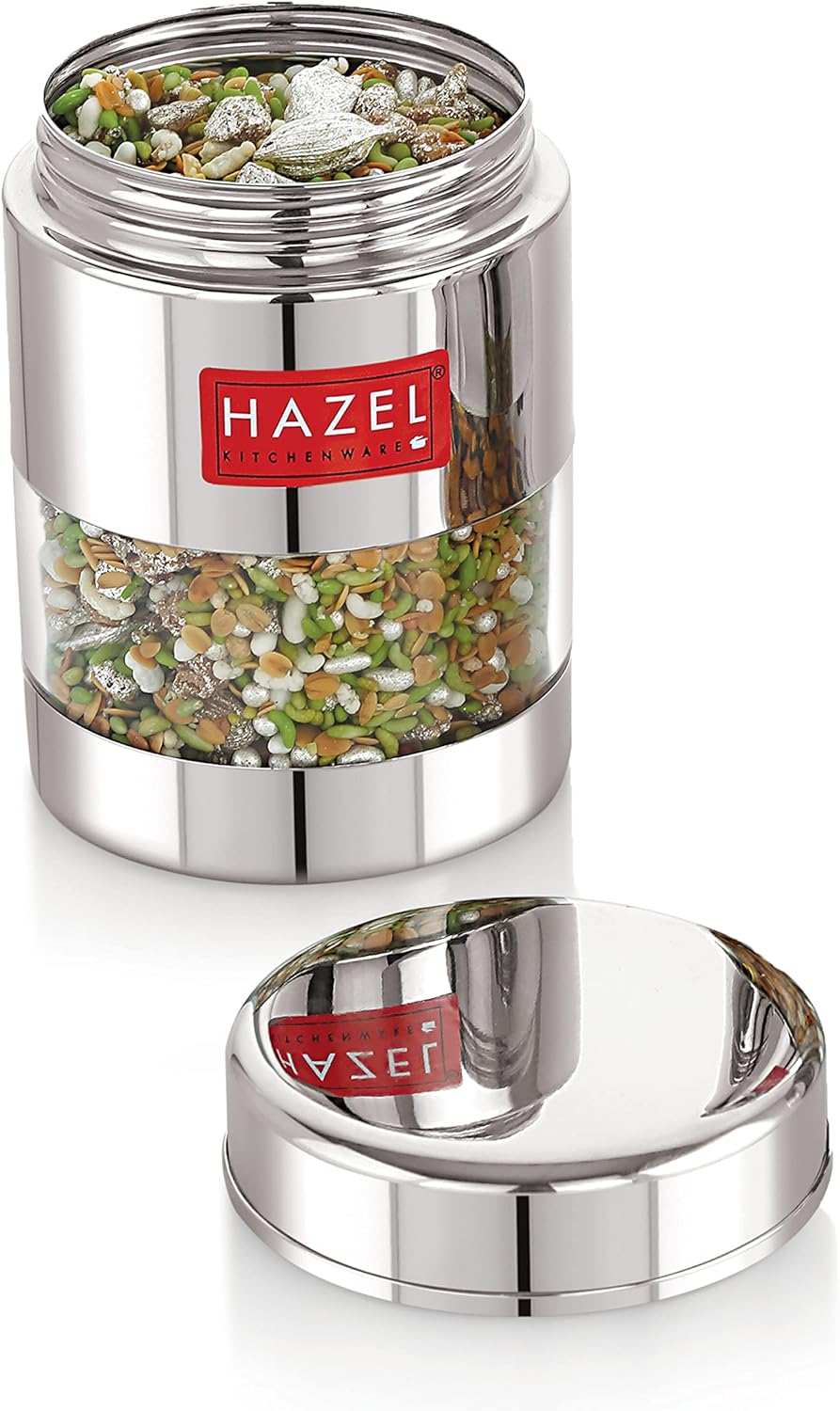 Amazon.com: HAZEL Stainless Steel Mukhwas Container | See Through Small ...