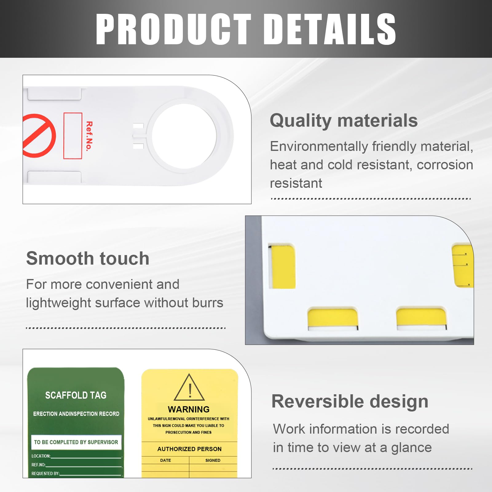 Ladder Tags, 5 Weatherproof Inspection Record Tags Ladder Safety ...