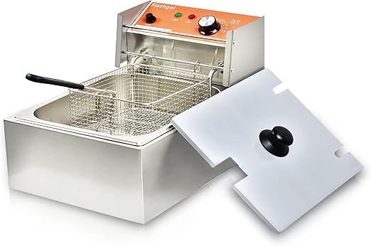 Amazon.com: Commercial Deep Fryer with Basket 6-12L Capacity Adjustable ...