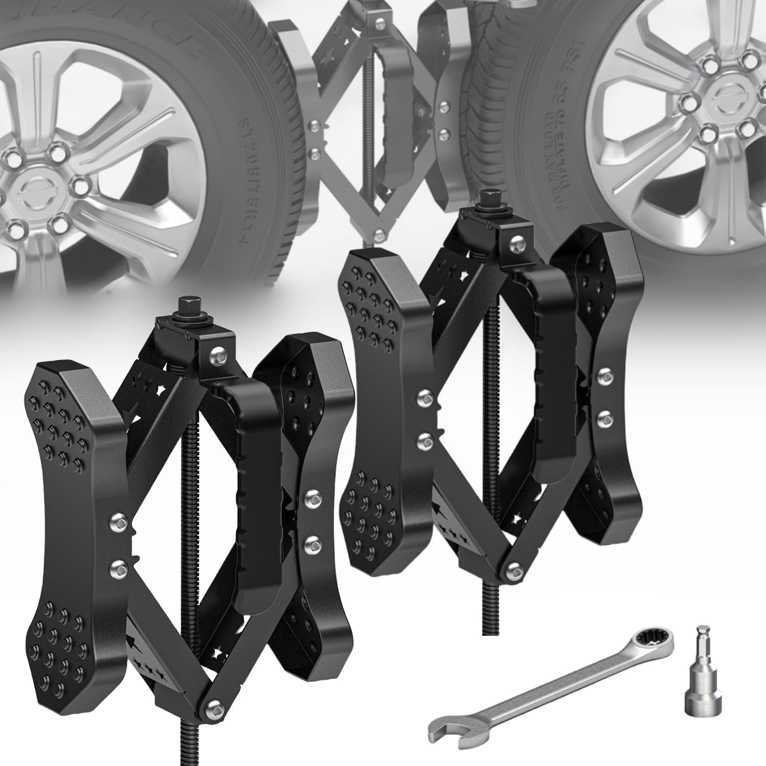 Sulythw X-Shaped Wheel Chocks for Travel Trailer【Allow Drill Adjust】 RV ...