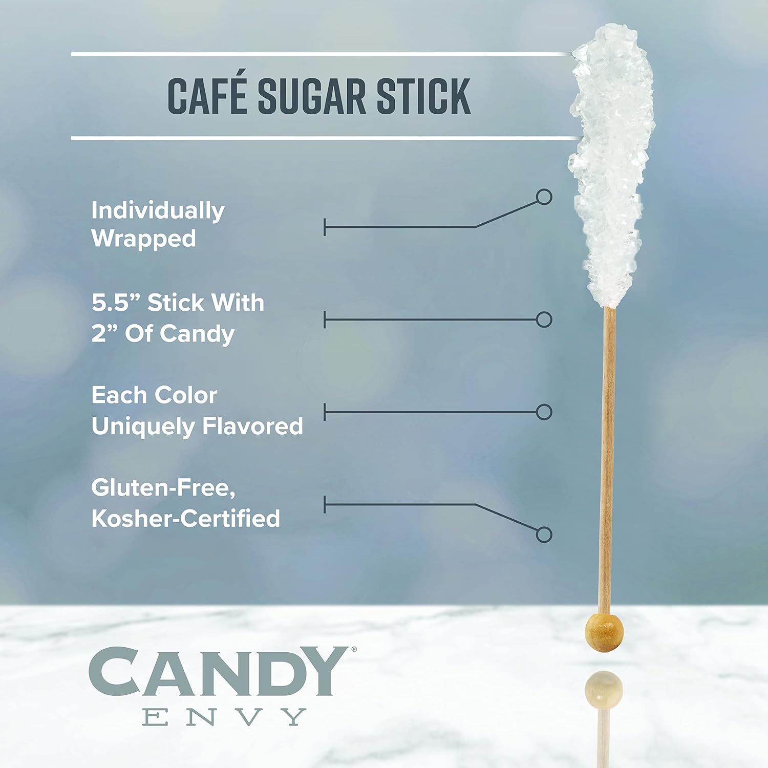 Candy Envy – 36 unidades Orange Cafe Sugar Sticks Rock Candy ...