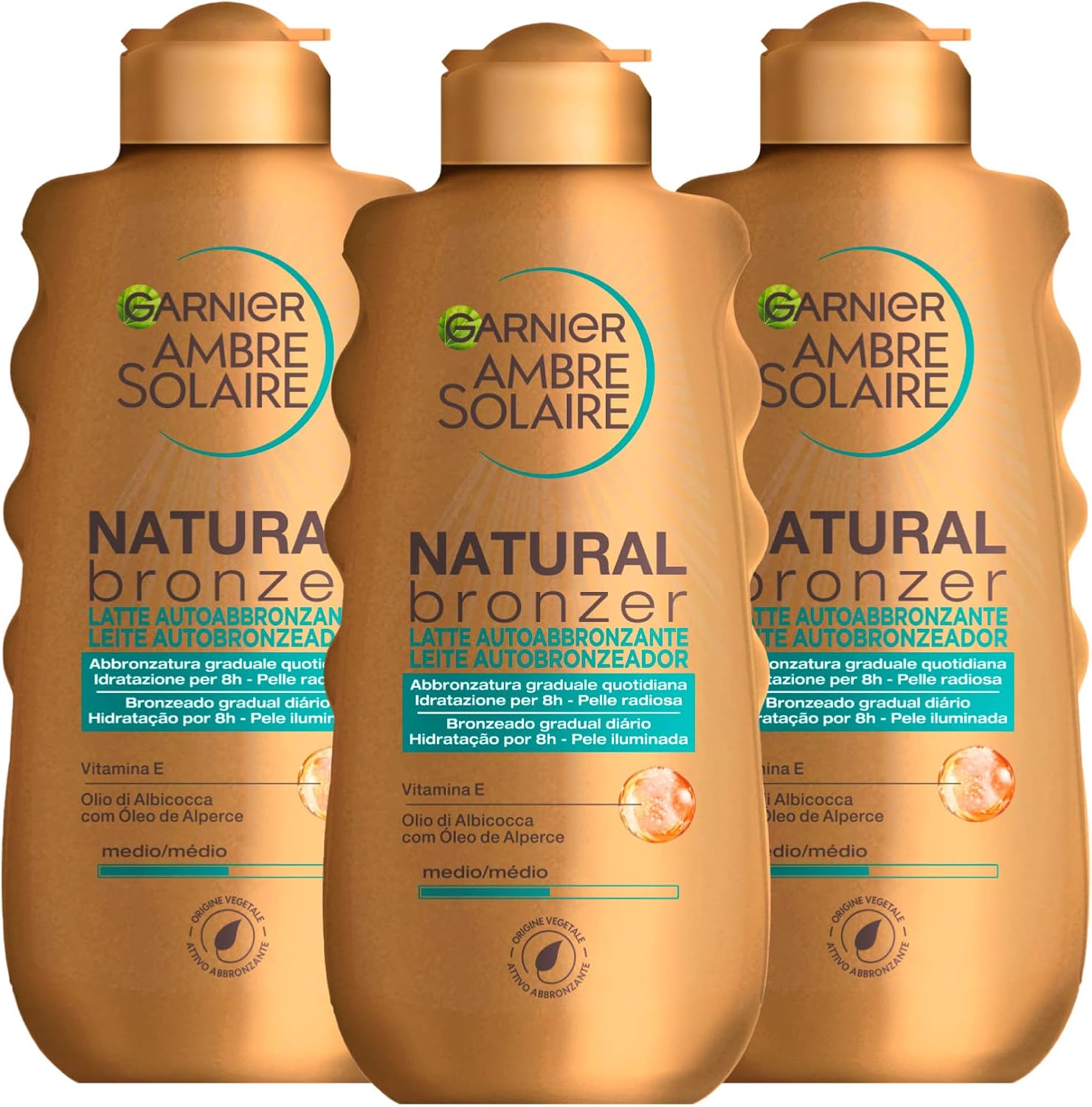 Garnier Ambre Solaire Natural Bronzer Latte Autoabbronzante con Attivo ...