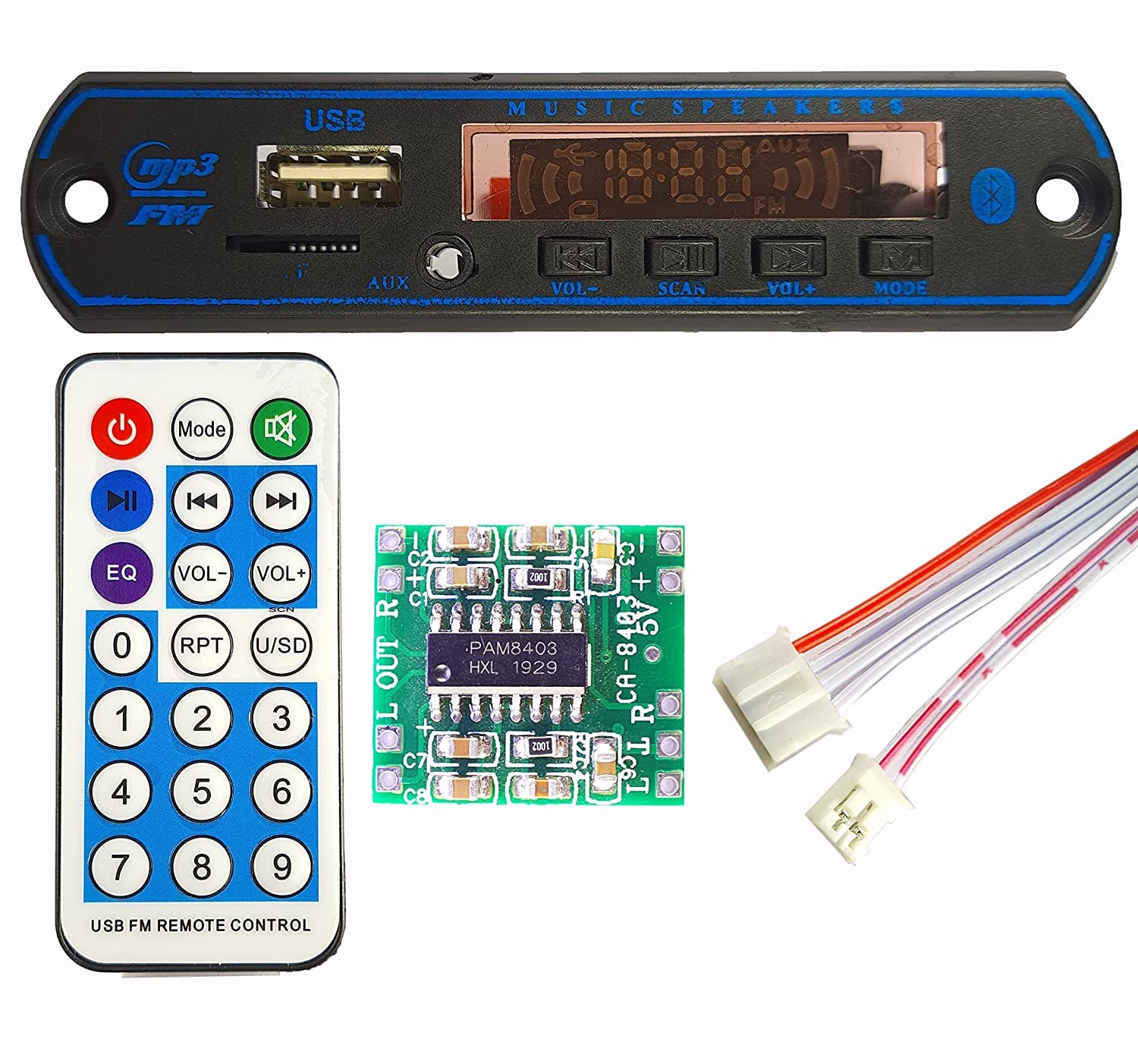 SP Combo of Bluetooth FM USB AUX Car MP3 Stereo Audio Player Decoder ...