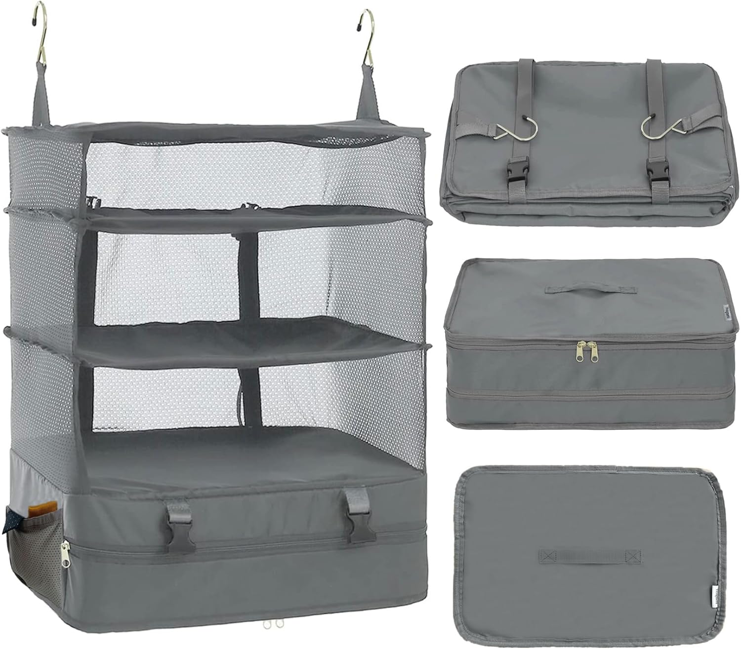 Hongmeru Portable Hanging Travel Shelves Packing Cubes for Suitcases ...