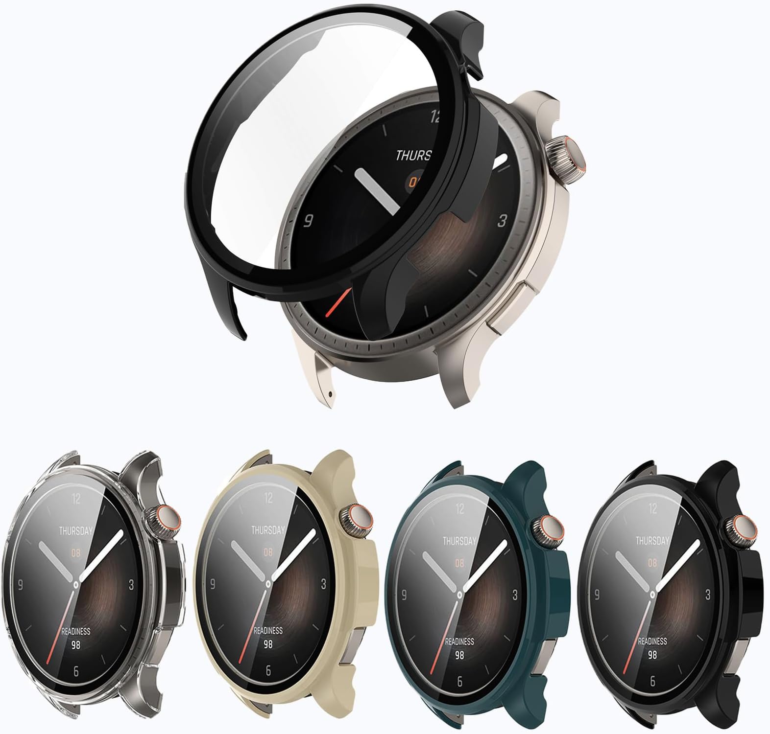 Amazon.com: Qaerre [4-Pack] Screen Protector Case with Tempered Glass ...