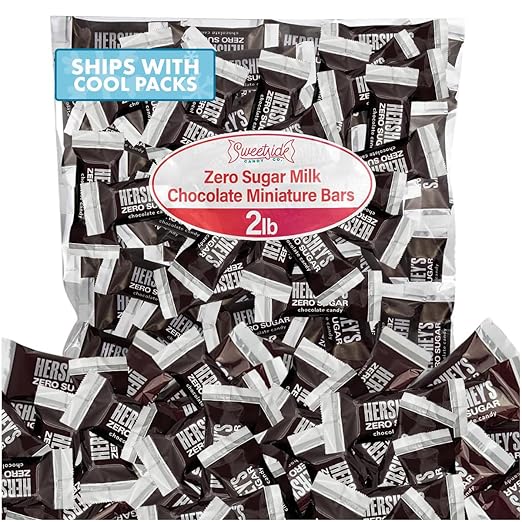 Amazon.com : Zero Sugar Milk Chocolate Miniature Bars Candy ...