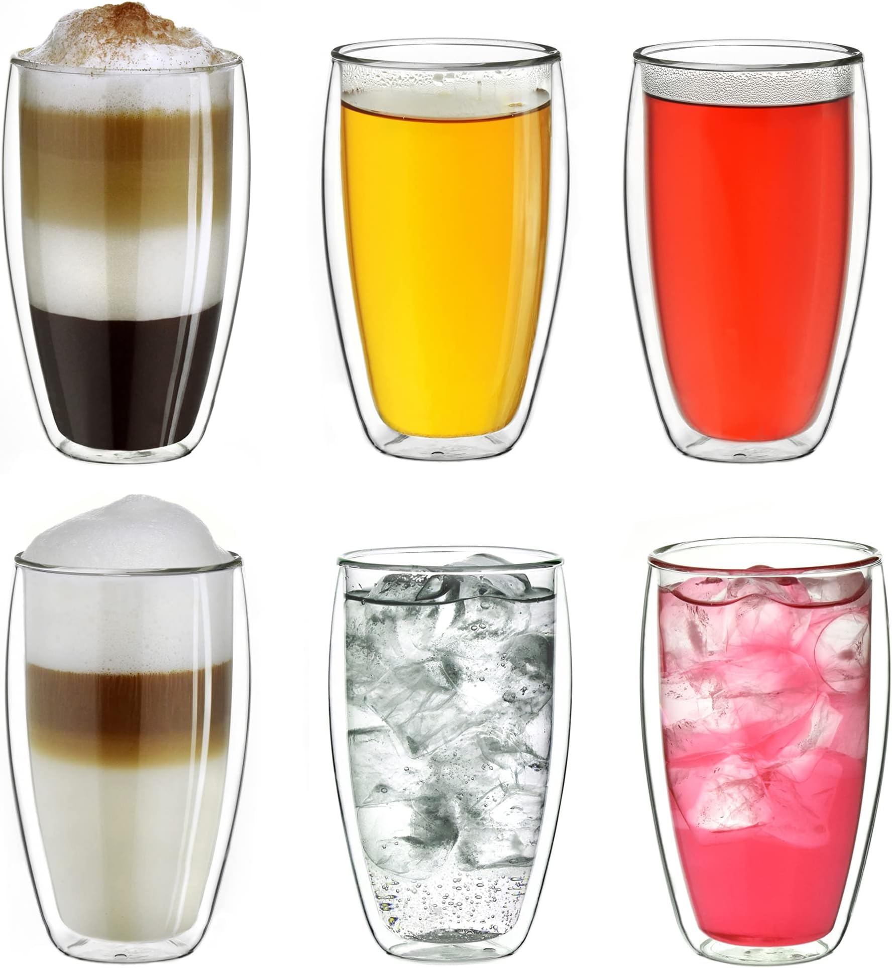 BODUM (4560-10) Lot de 2 Verres à double paroi, Transparent, 45 cl, 2 ...