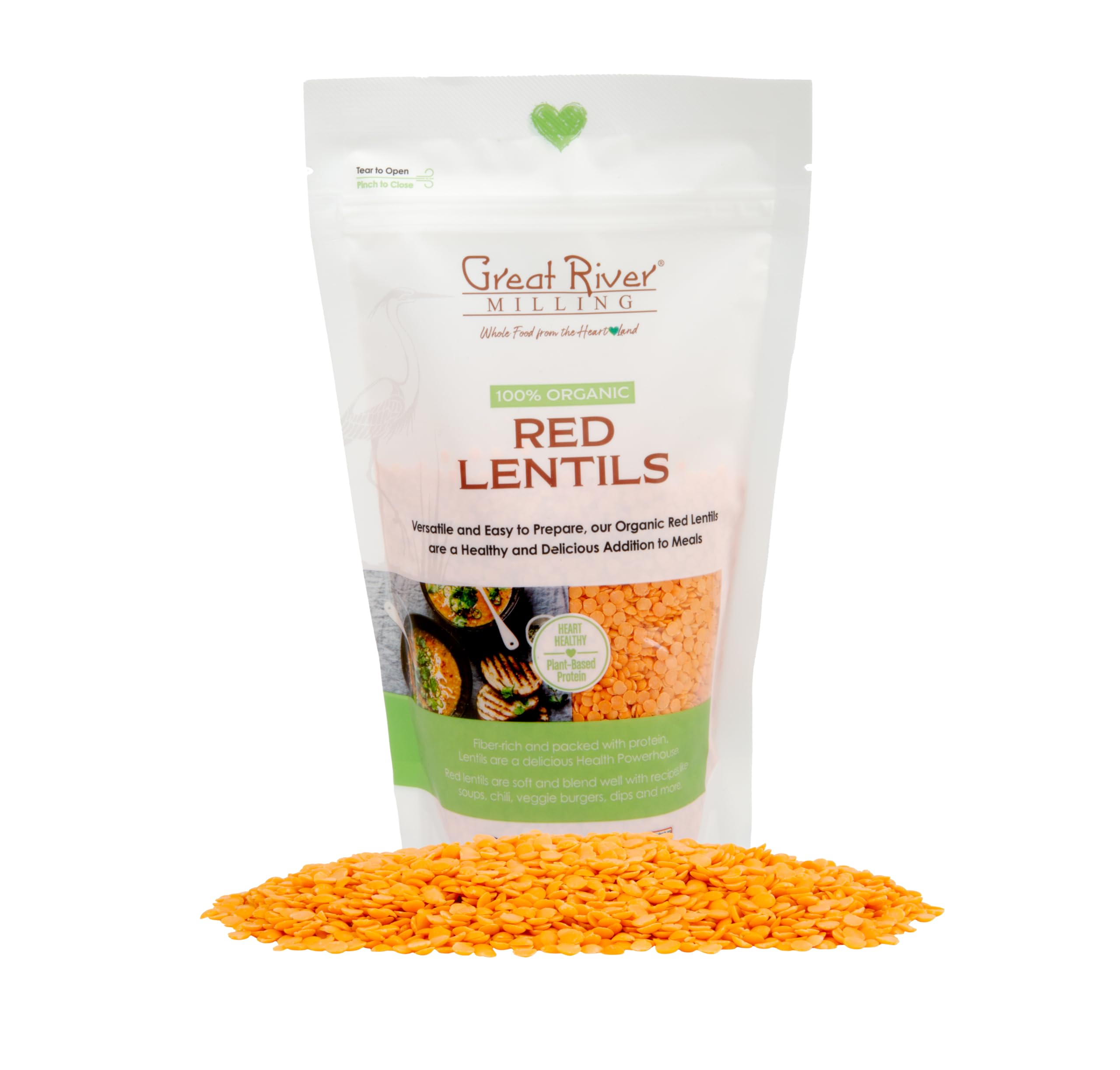 Amazon.com : Great River Milling Organic Red Lentils | Plant Based ...