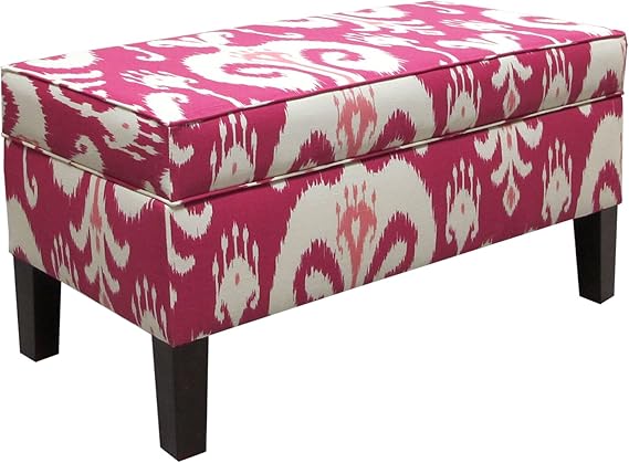 Amazon.com: Skyline Furniture Modern Storage Bench in Himalaya ...