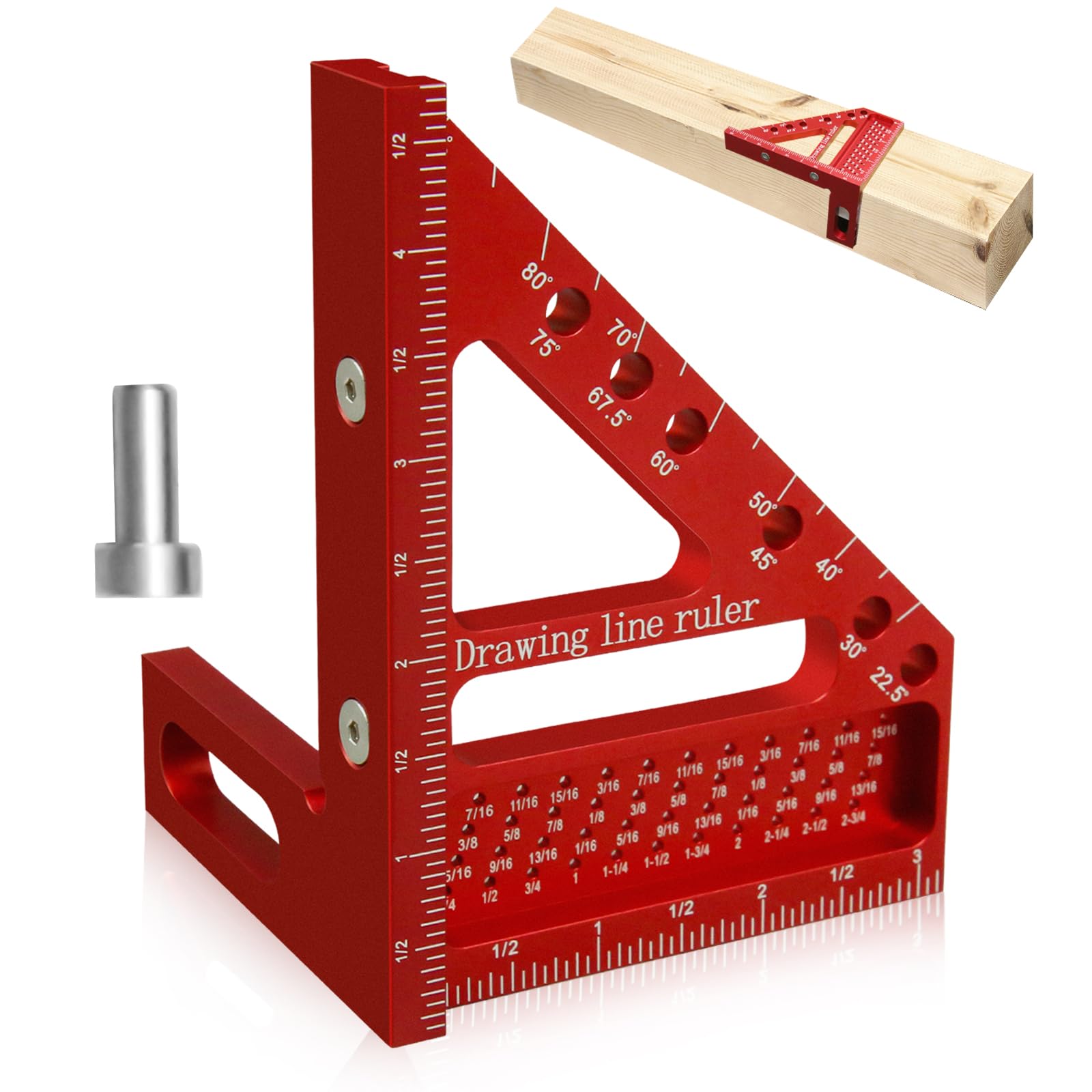 3D Multi Angle Measuring Ruler, Carpenter Square High Precision Square ...