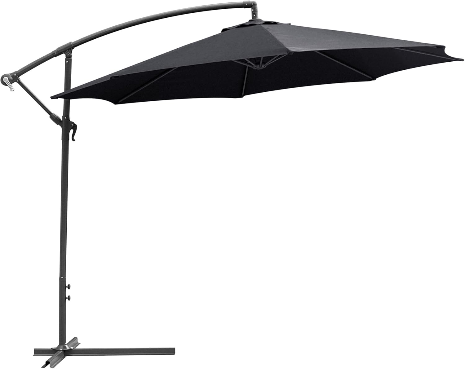 Amazon.com: 3m Outdoor Garden Offset Deluxe Parasol - Black
