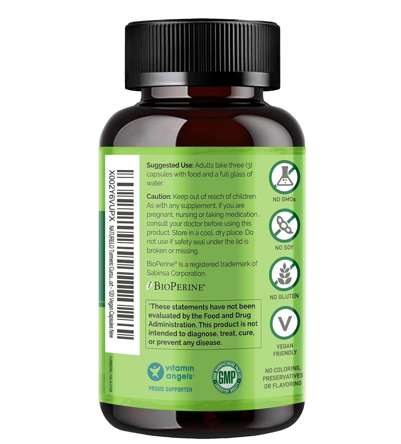 NATURELO Cúrcuma Curcumina - BioPerine para Melhor Absorção - Pimenta ...