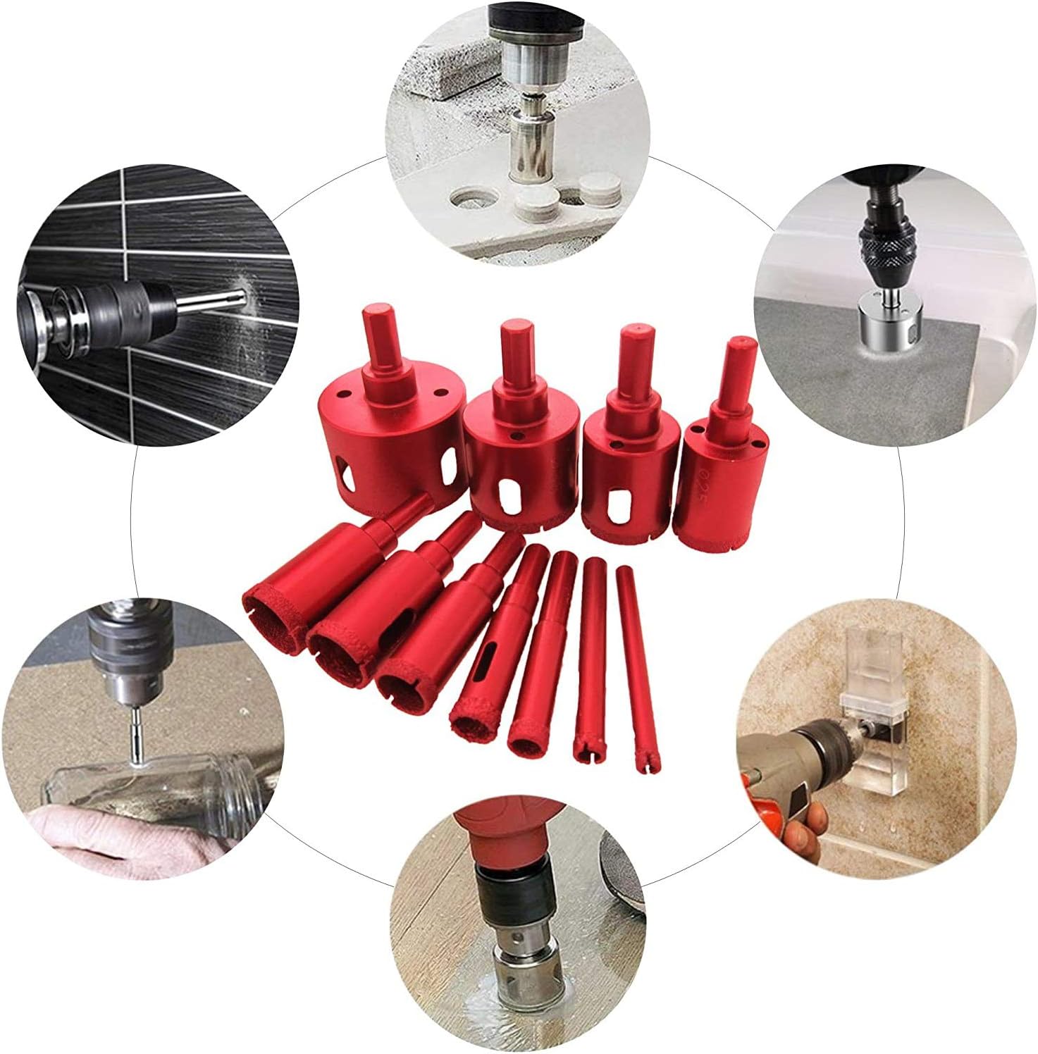 Jerilla Diamond Coated Drill Bits 150mm Brazed Tile Hole Saw, Hollow ...
