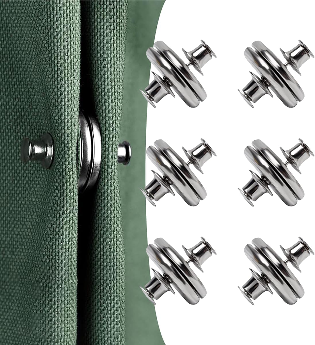 Amazon.com: GEEHUA 6 Pcs Magnetic Curtain Clips, Curtain Magnets ...