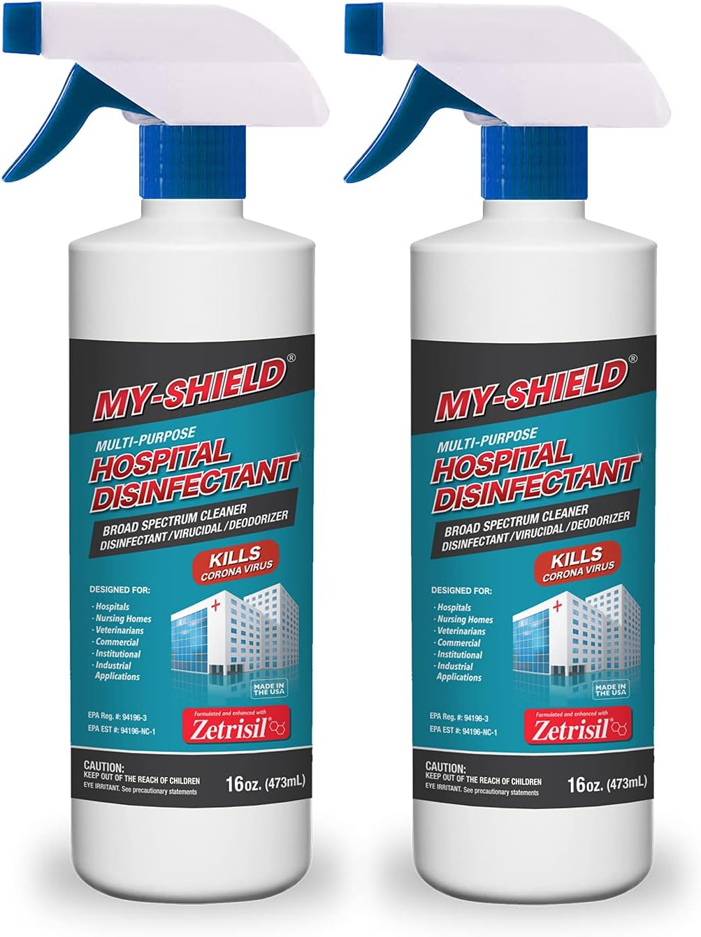 Amazon.com: My-Shield Hospital Disinfectant (2pack 16oz Bottle ...