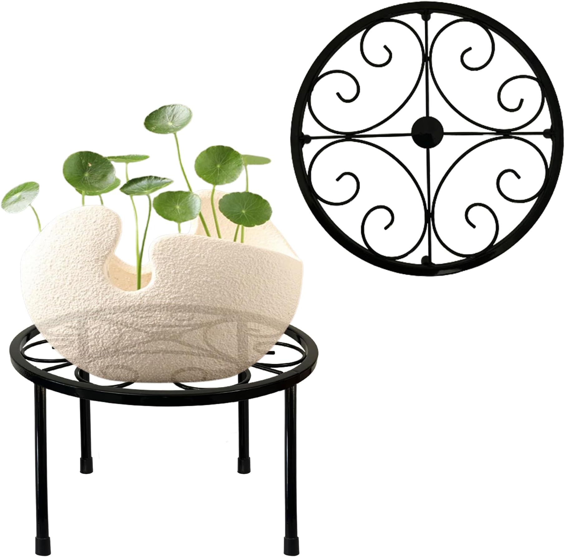 Amazon.com: Josmimic Heavy Duty Plant Stand: 10" Metal Flower Pot Stand ...