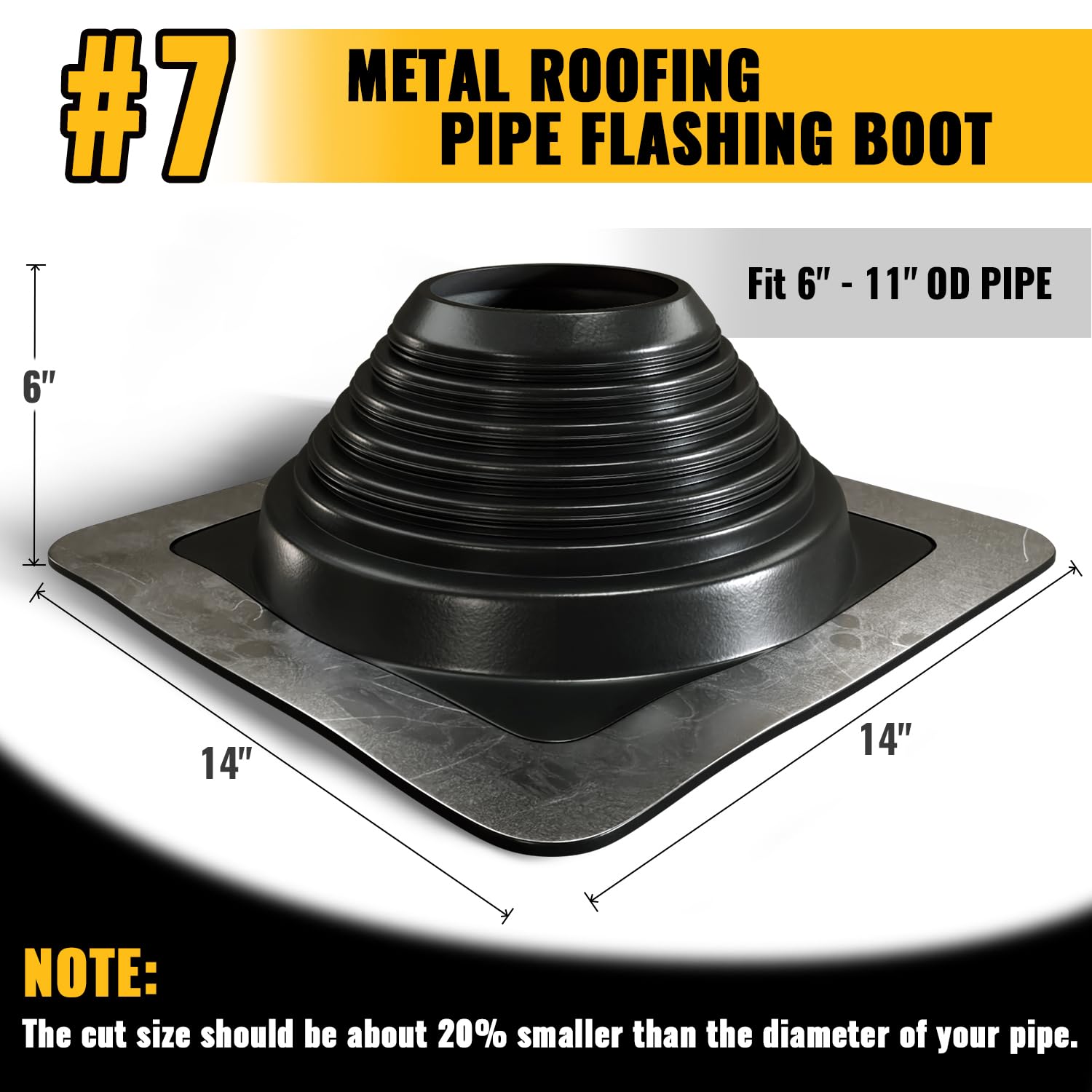 Corrugated Metal Roof Vent Collar Spring Seal Pipe Flashings Steel