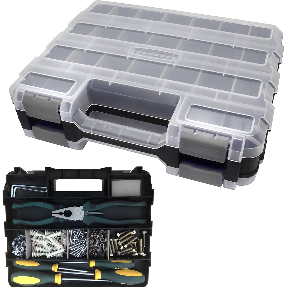 $6/mo - Finance Double Side Tool Box Organizer, Hardware Storage Box ...