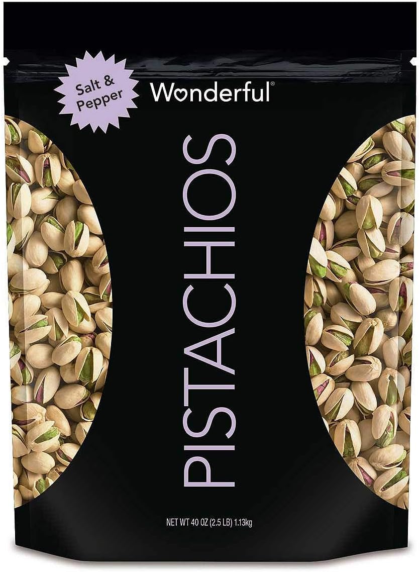 Amazon.com : Wonderful Pistachios, Salt and Pepper (40 Ounce) (Pack of ...