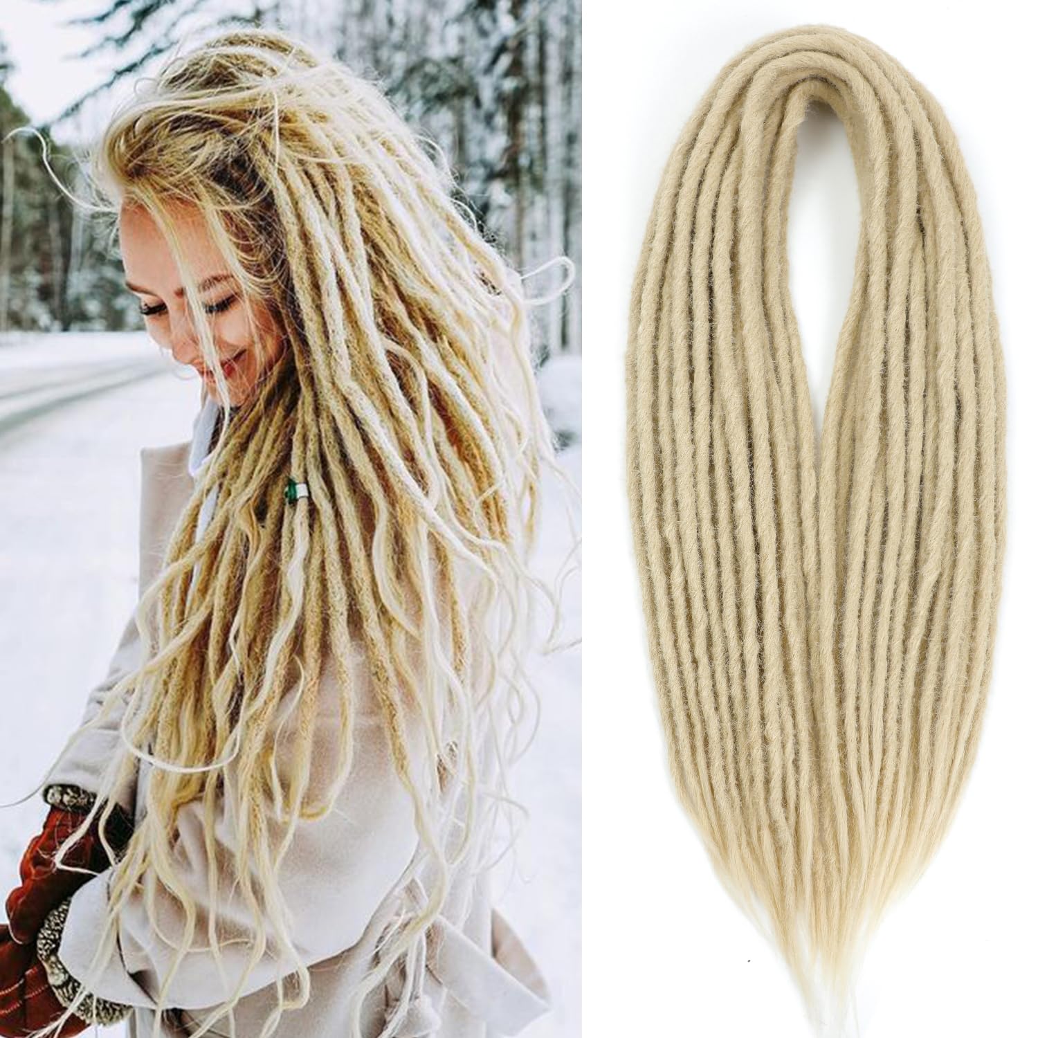 Amazon.com : Ajsowju Straight Dreadlock Synthetic Double Ended ...