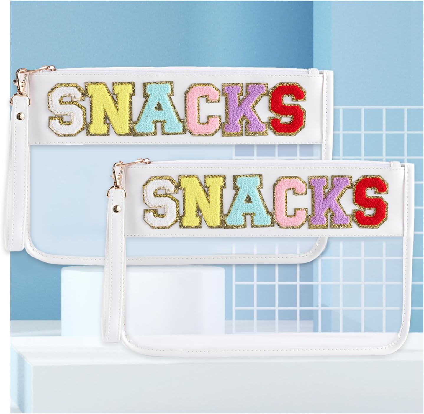 Amazon.com: Sunnydeer 2Pcs Snack Bags for Travel,Snack Bag for Letter ...
