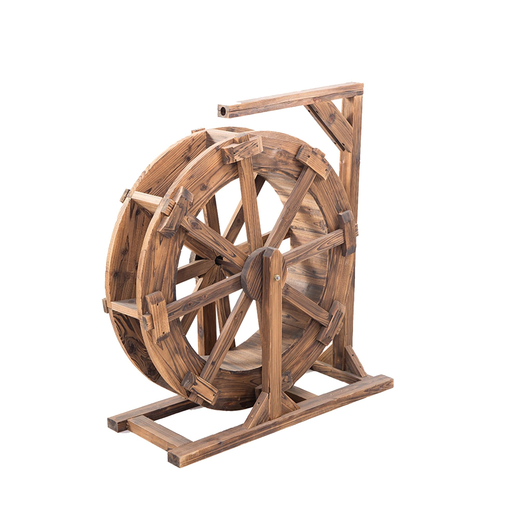 Amazon.com : Wood Waterwheel Fountain,Water Wheel Fountain,Freestanding ...