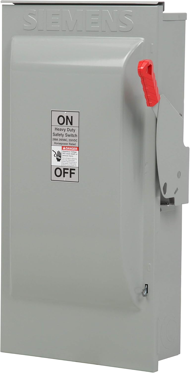 Siemens HF224NR 200-Amp 2 Pole 240-volt 3 Wire Fused Heavy Duty Safety ...