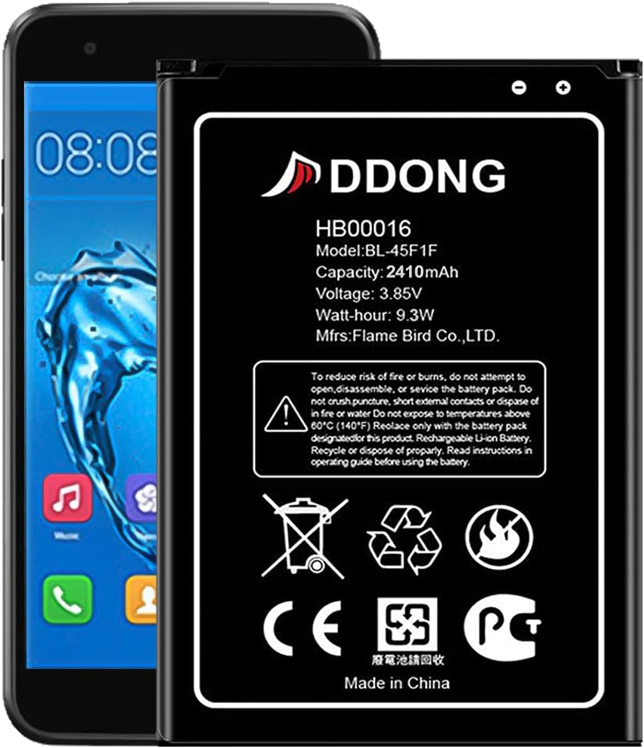 Amazon.com: DDONG Replacement Battery BL-45F1F for LG Aristo MS210 M150 ...