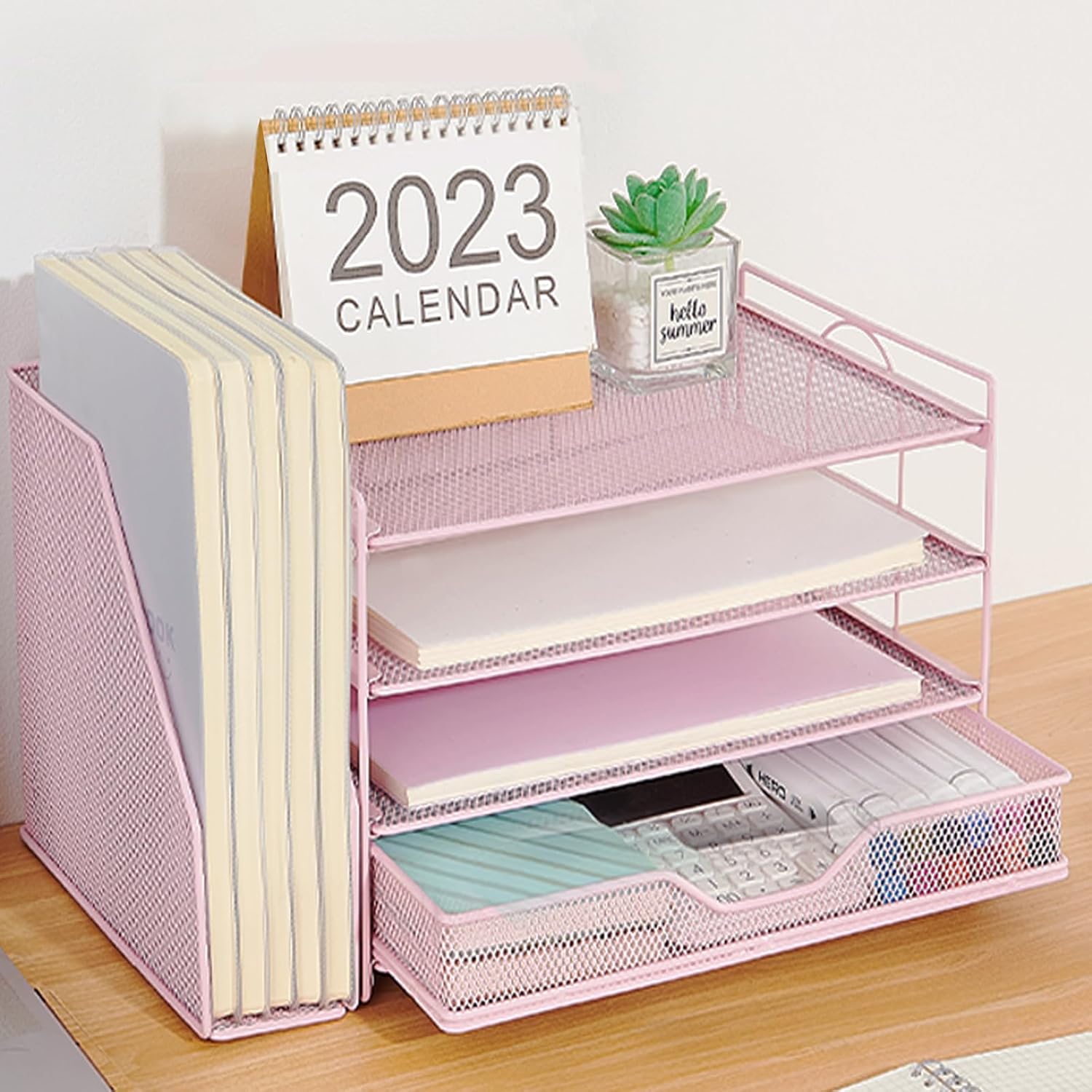 Amazon.com : OPNICE Desk Organizers and Accessories, 4-Tier Desk Paper ...