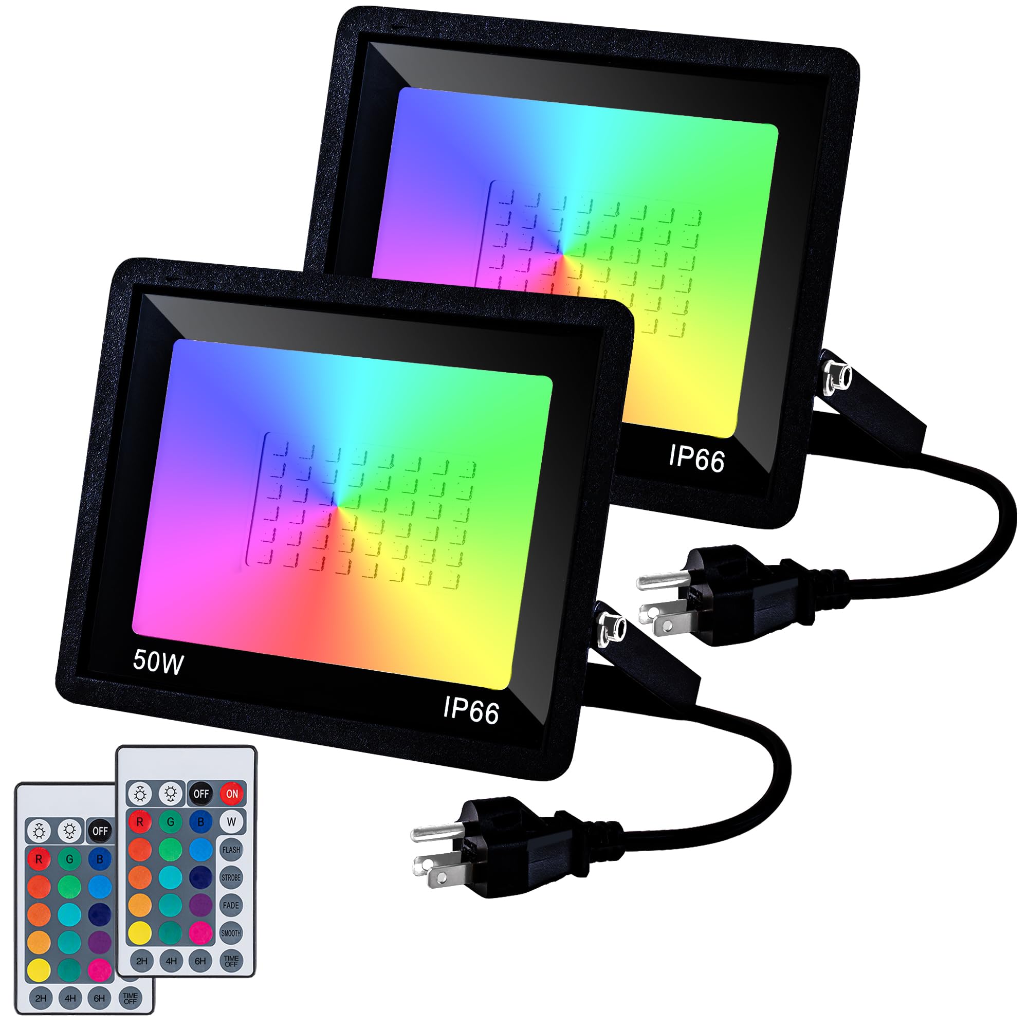 FTL 50W LED Flood Light RGB 500W Equivalent, Color Changing Flood ...